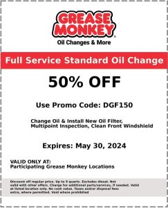 Grease Monkey Oil Change Prices 2025 – Cost for Full Synthetic, 16 ...
